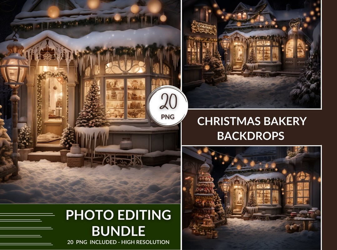 Kitchen Bakery Backdrops Christmas Digital Backdrop - Etsy