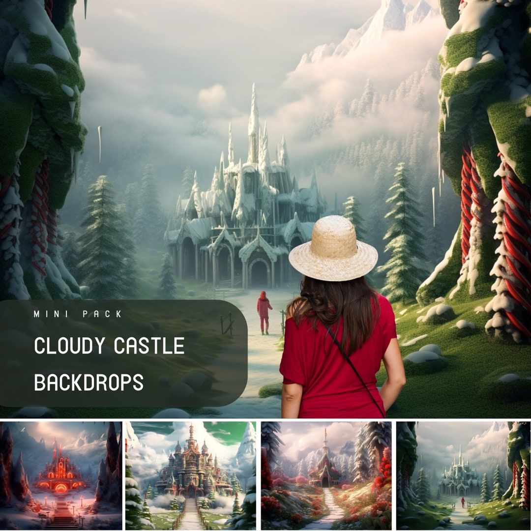 Castle Backdrop, Princess Castle, Photo Editing Pack, Cloudy Castle ...
