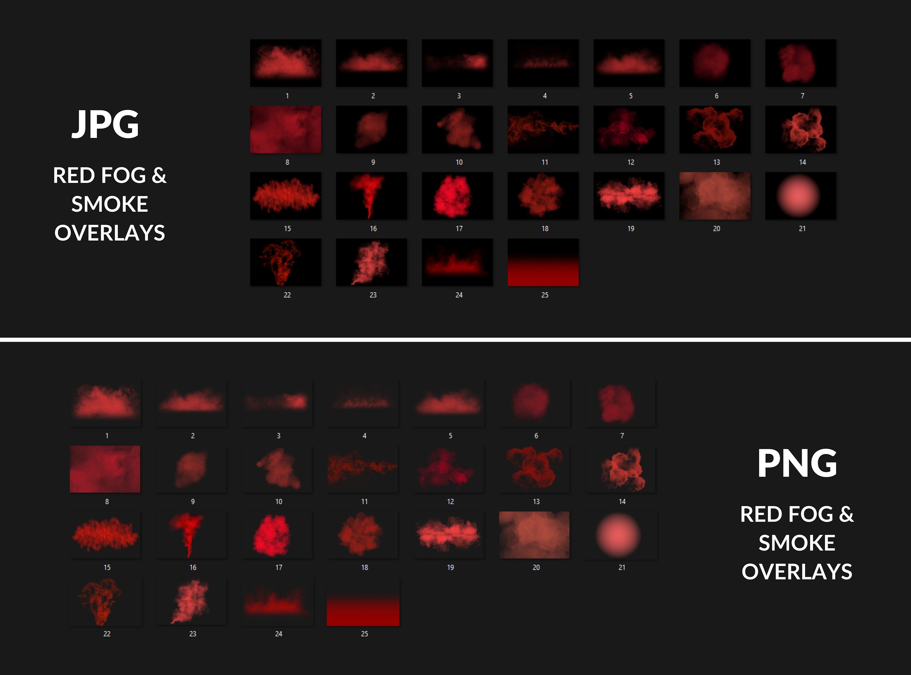 25 Red Fog and Smoke Overlays, Valentine Wedding Photoshop, Realistic ...