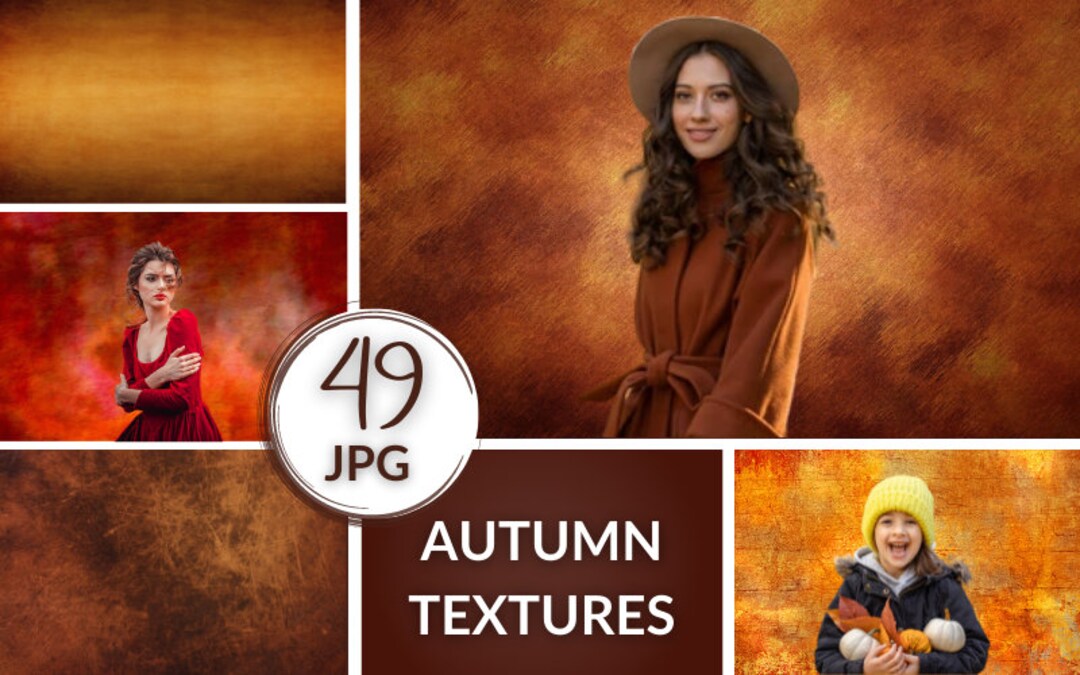 49 Autumn Textures Fall Digital Photoshop Overlays for Photo - Etsy