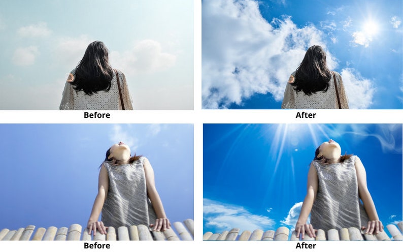 36 Blue Sky Backdrops Sun Sky Backdrops for Photo Editing - Etsy