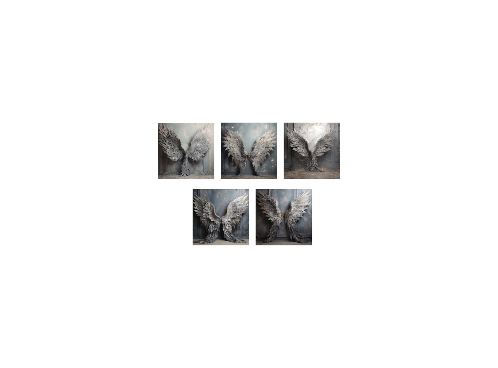Grey Angel Wings Backdrops, Magic Butterfly Wings, Texture for ...