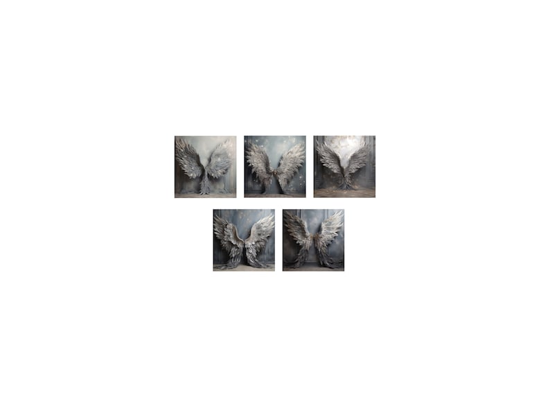 Grey Angel Wings Backdrops, Magic Butterfly Wings, Texture for ...