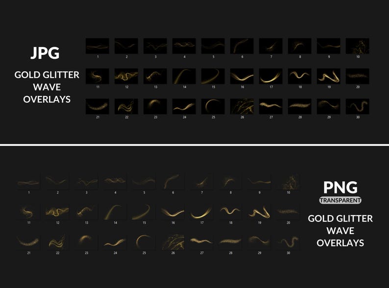 Gold Glitter Overlays, Blowing Glitter Digital Textures for Photoshop ...