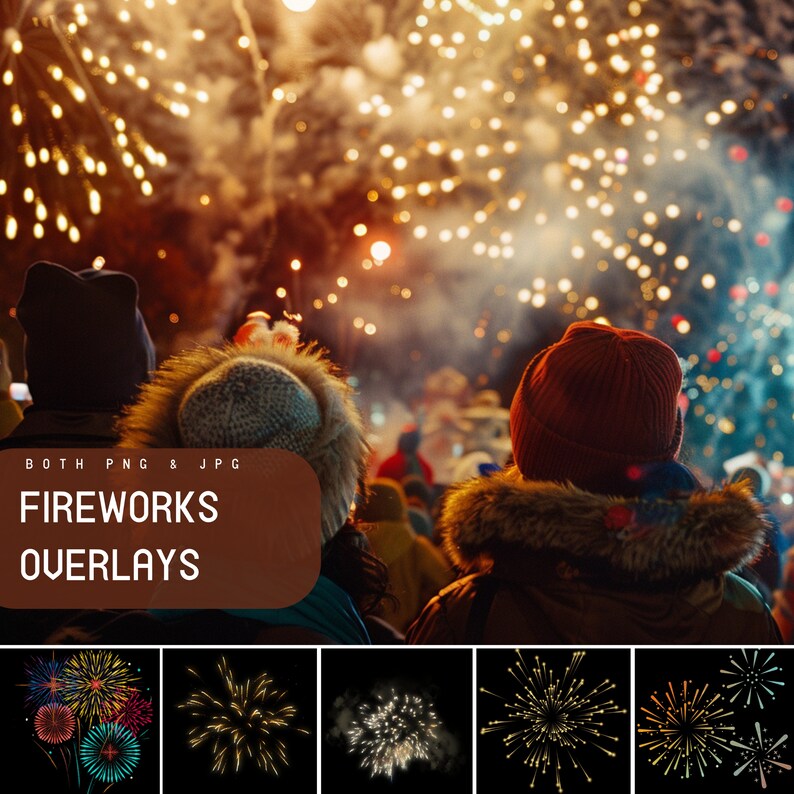 Firework Overlays, Bokeh Firework Overlays, Photoshop Overlays, New ...