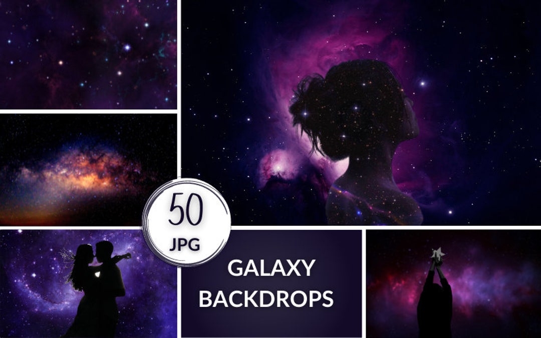 50 Galaxy Backdrops With Distribution License Start Night - Etsy