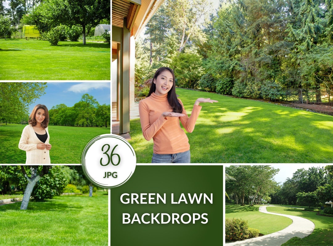 36 Green Lawn Backdrops, Digital JPG Photo Backgrounds With Green Grass ...
