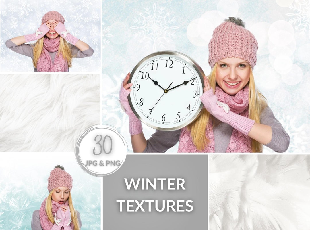 30 Winter Texture, Digital Snow Photoshop Textures, Abstract Background ...