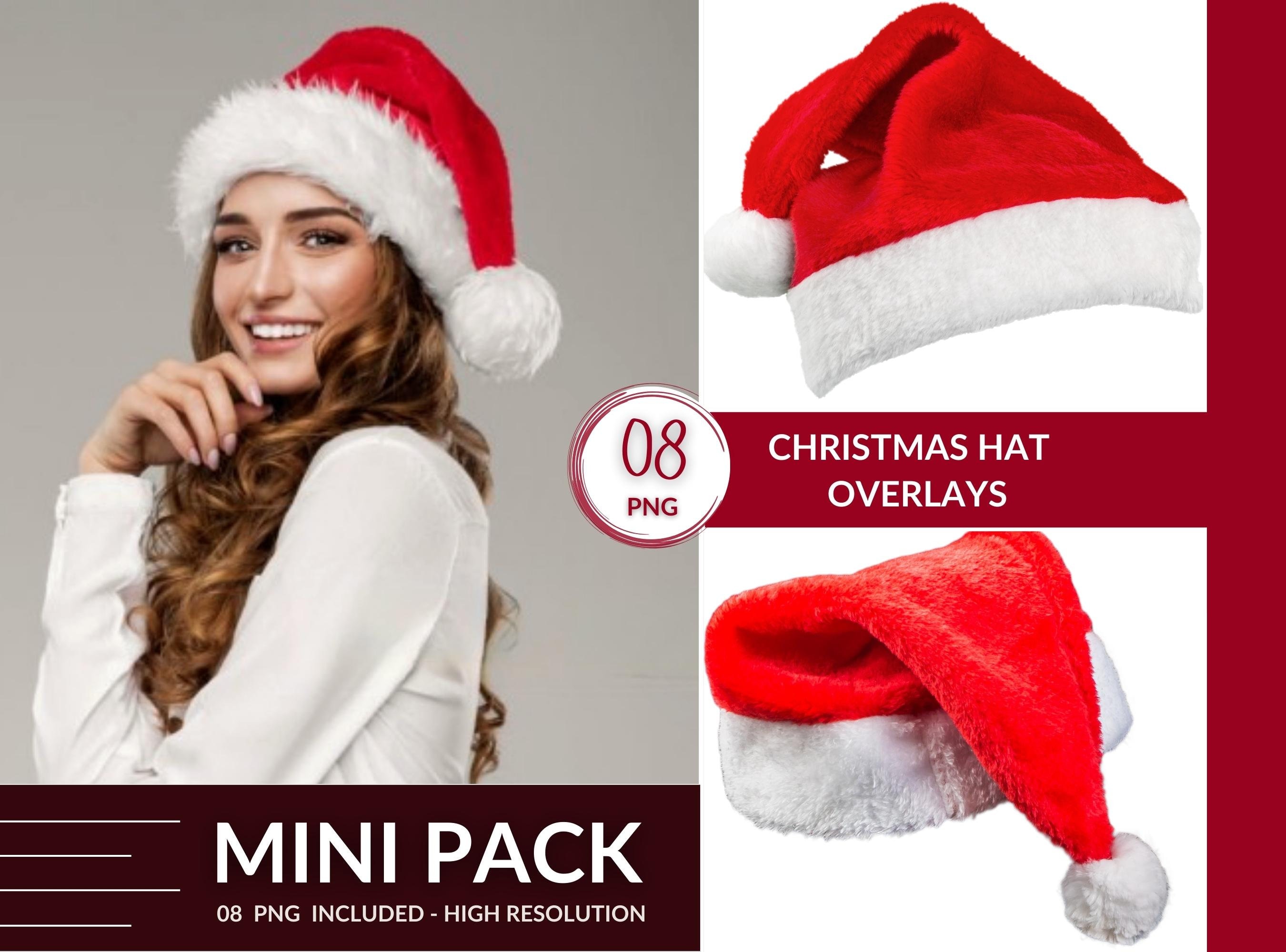 Christmas Hat Overlays Best Mini Pack of Digital Overlay, Photo Editing ...