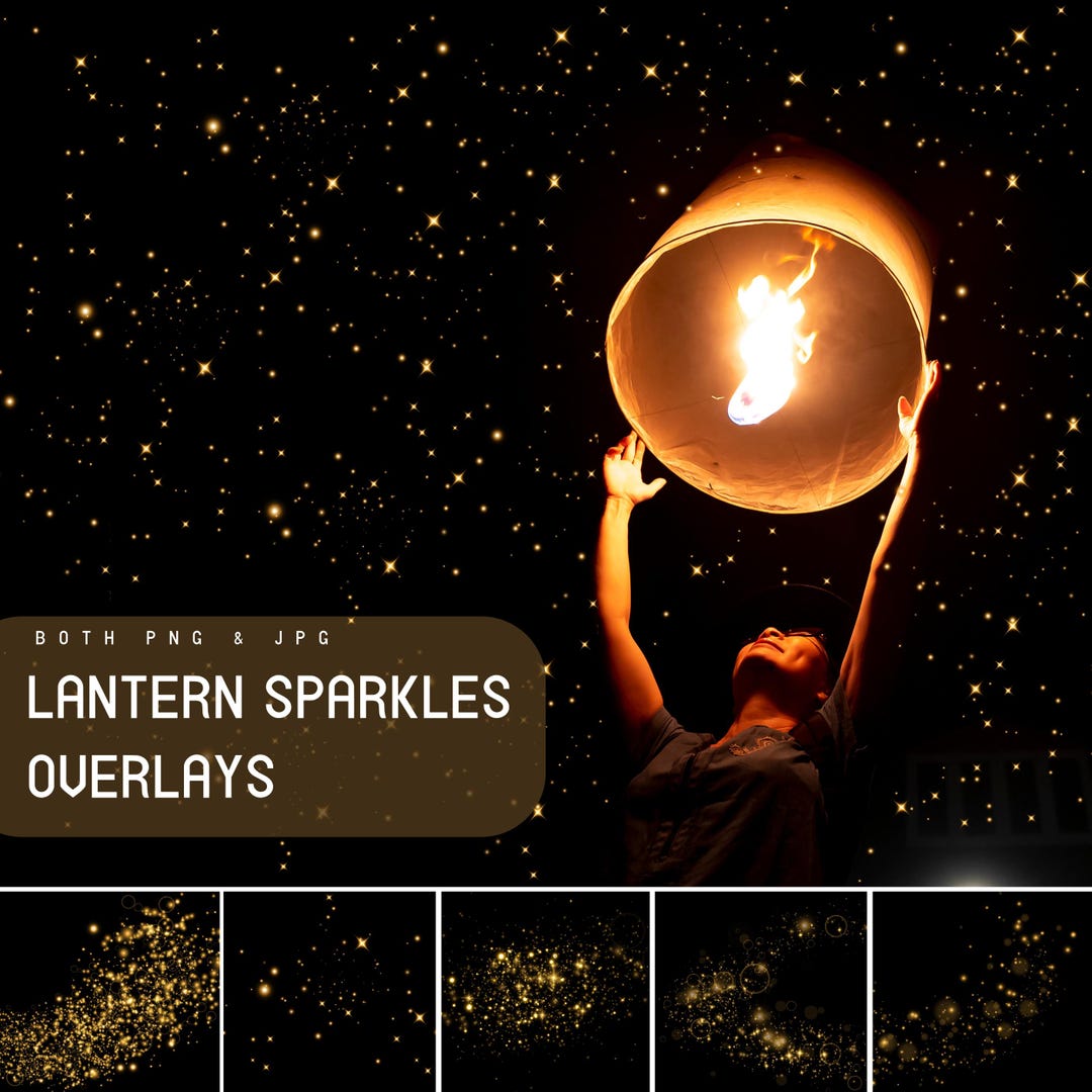 Lantern Sparkles Overlays,lamp Light Overlay,magic Light Photoshop ...