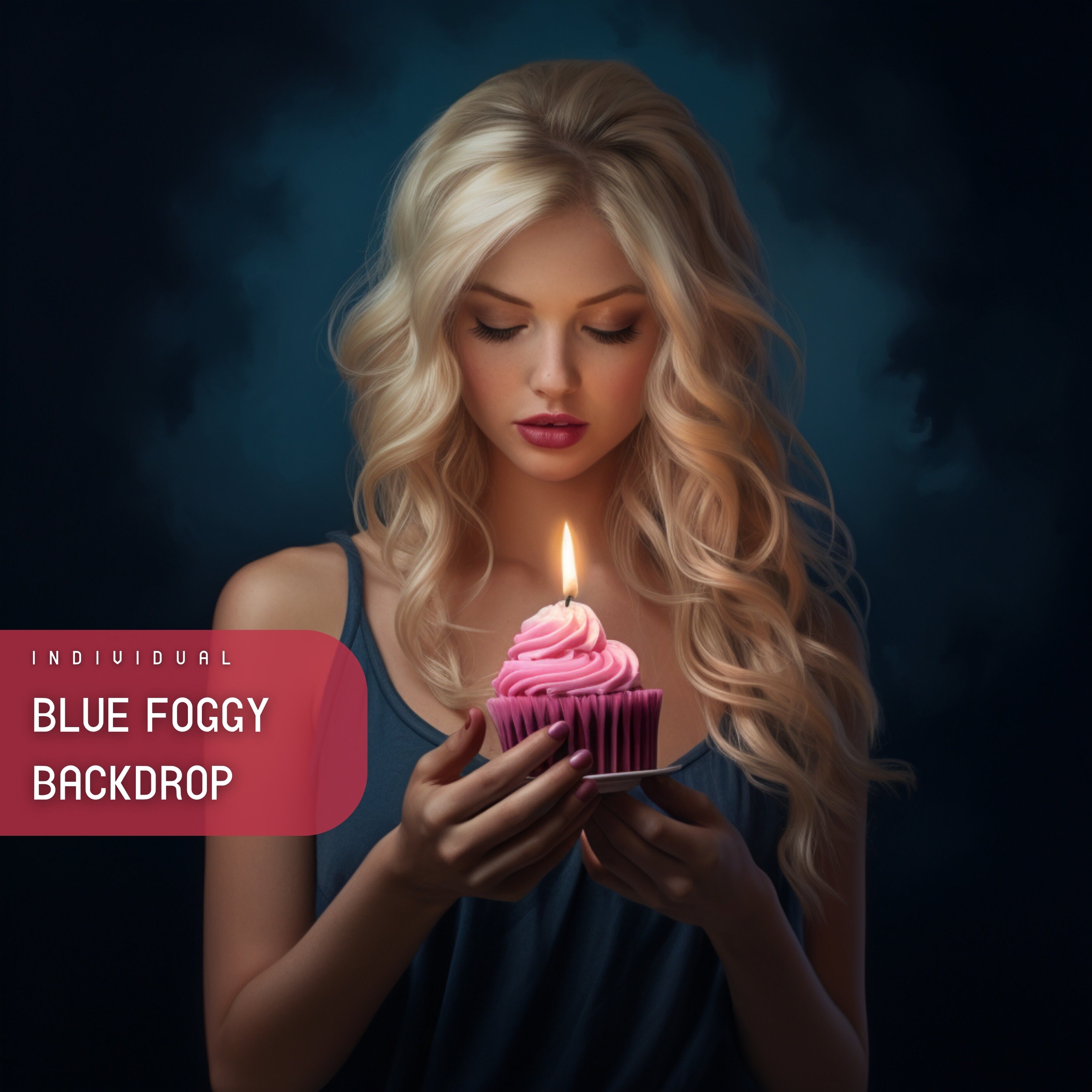 Smoke Backdrop, Blue Foggy Backdrop, Birthday Backdrop, Maternity ...