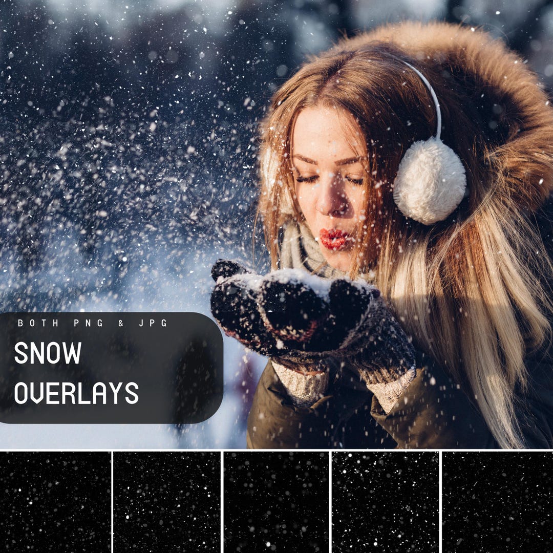 Snow Overlays, Winter Overlays, Digital Snow Photoshop Textures ...