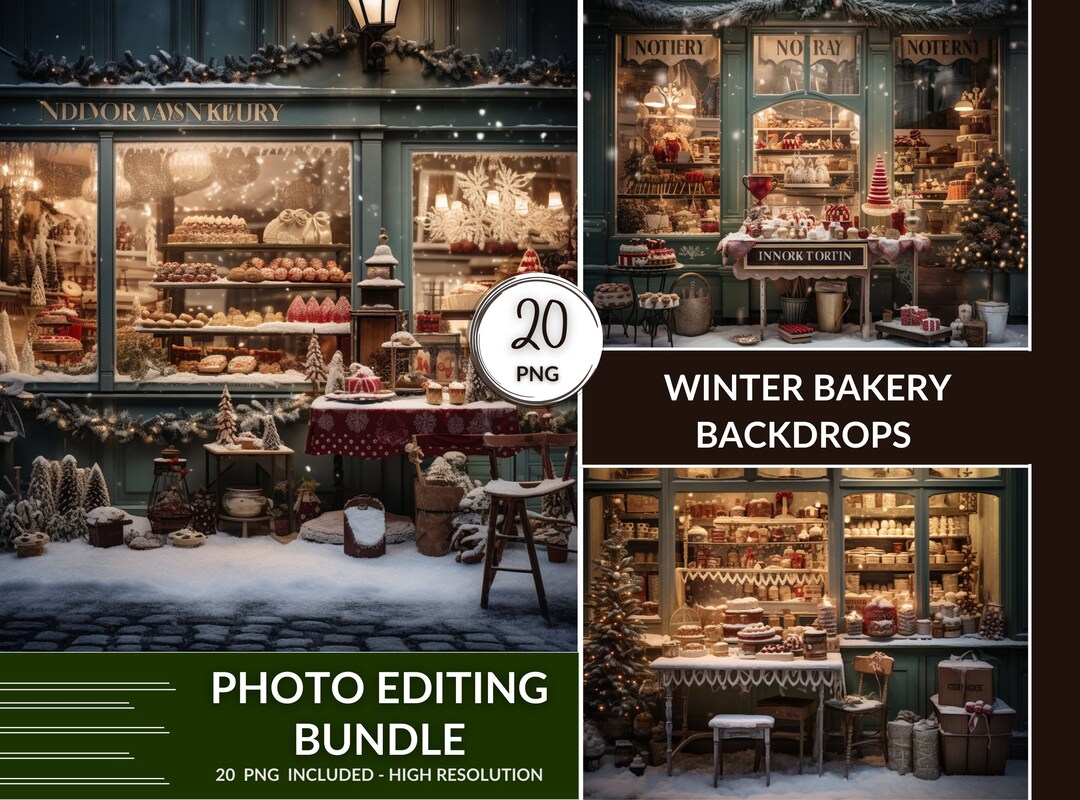 Kitchen Bakery Backdrops, Christmas Digital Backdrop Composite, Bakery ...