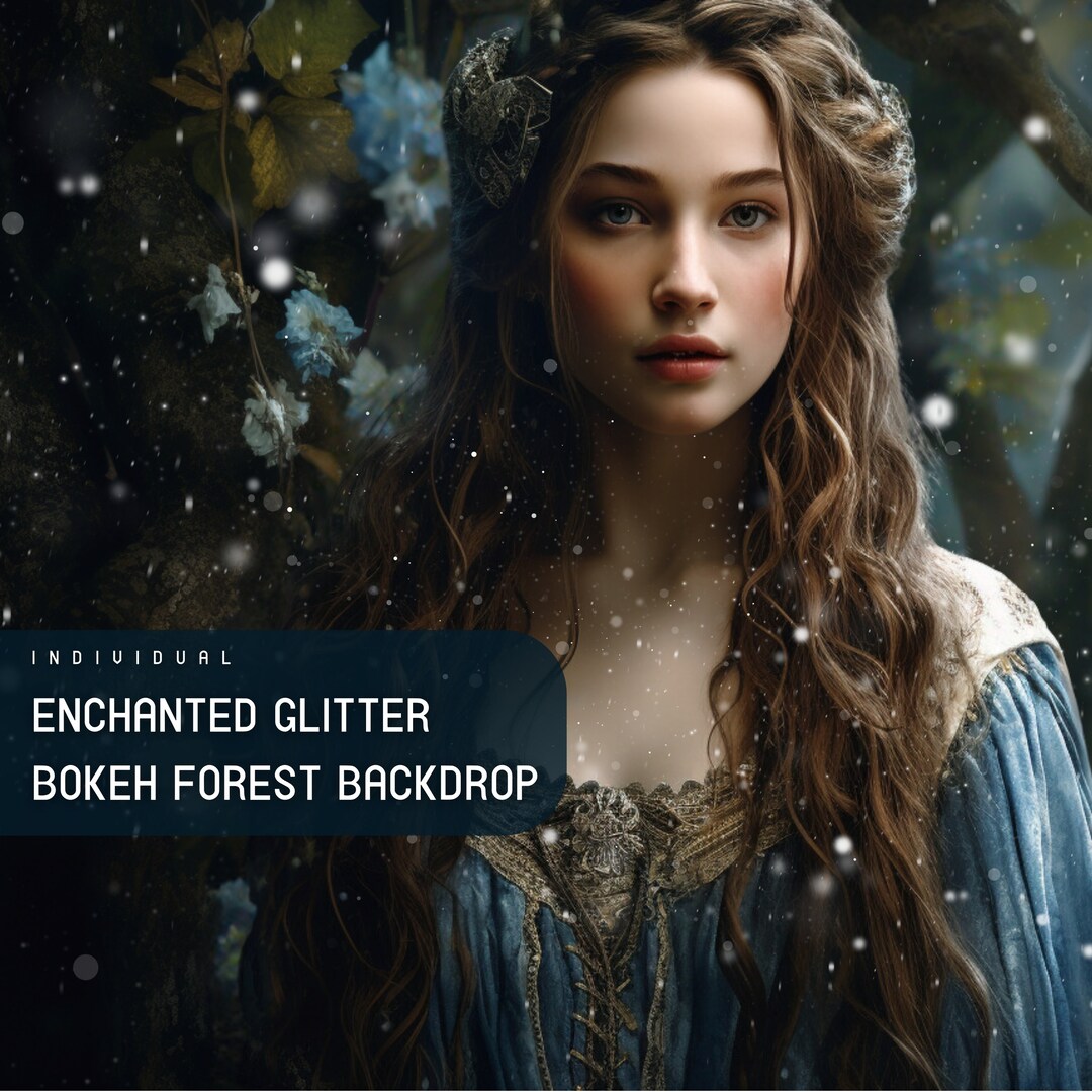 Enchanted Forest Backdrop, Spring Backdrop, Glitter Bokeh Forest ...