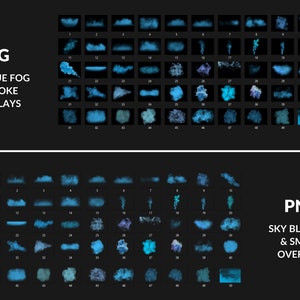 Blue Fog and Smoke Overlays, Mist Textures for Photoshop, Blue Royal ...