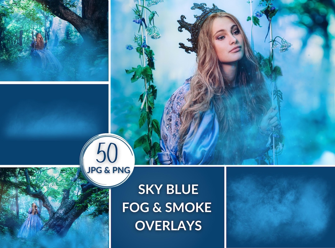 Blue Fog and Smoke Overlays, Mist Textures for Photoshop, Blue Royal ...