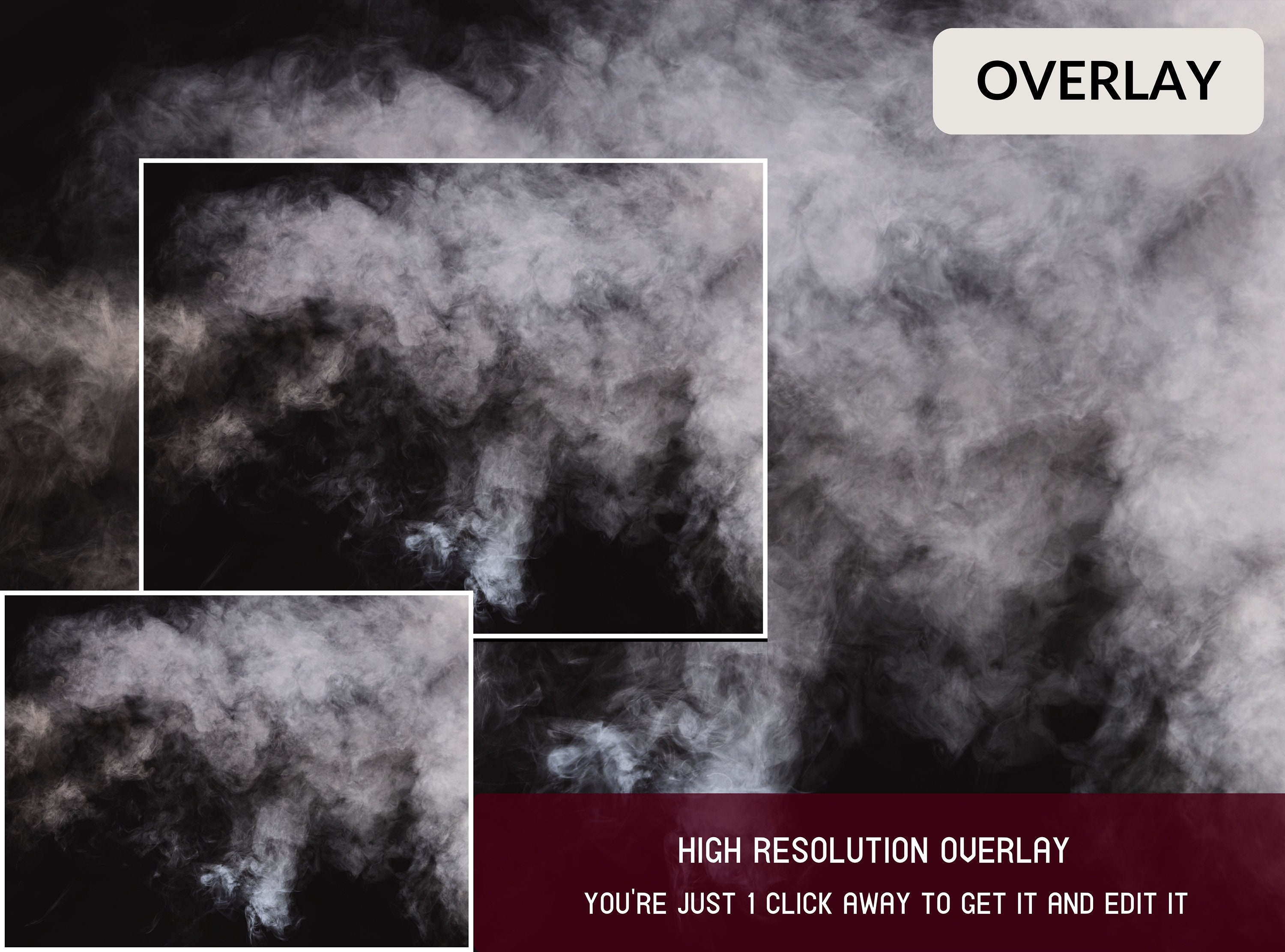 108 Fog and Smoke Overlays, Mist Textures for Photoshop, 36 FREE Red ...