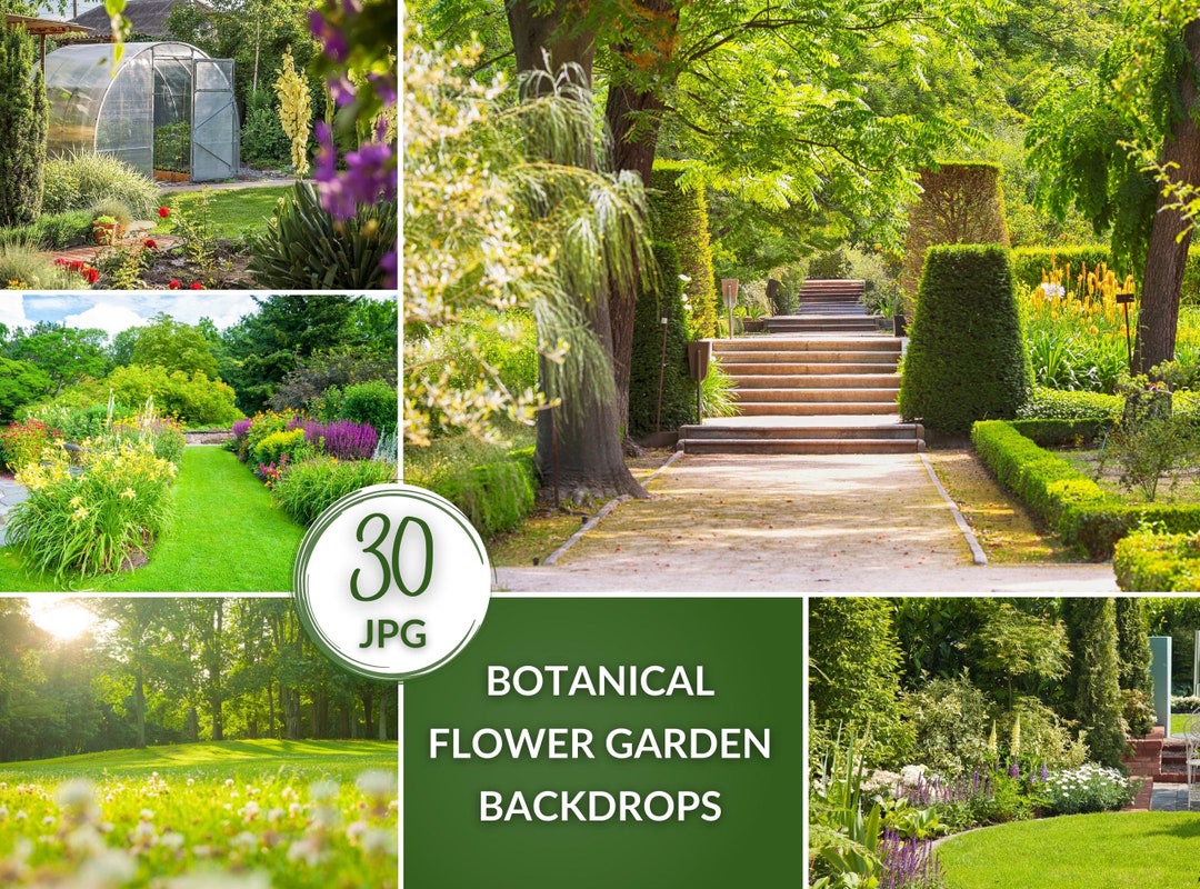 30 Botanical Flower Garden, Digital Floral Photoshop Art Frames ...