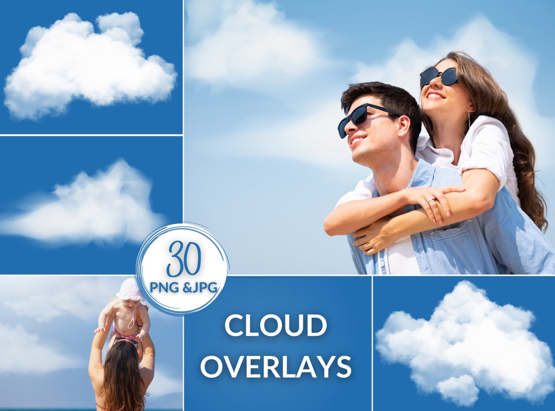 30 Cloud Overlays for Photoshop Real Clouds for Sky Backdrops for Photo ...