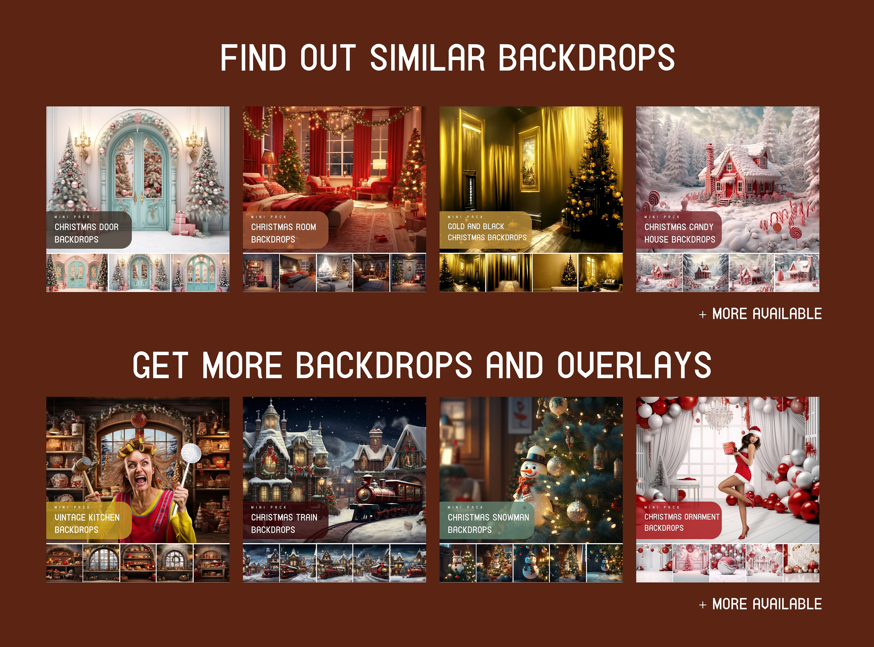 Cozy Christmas Bakery Cafe Digital Portrait Backdrop,festive Holiday ...