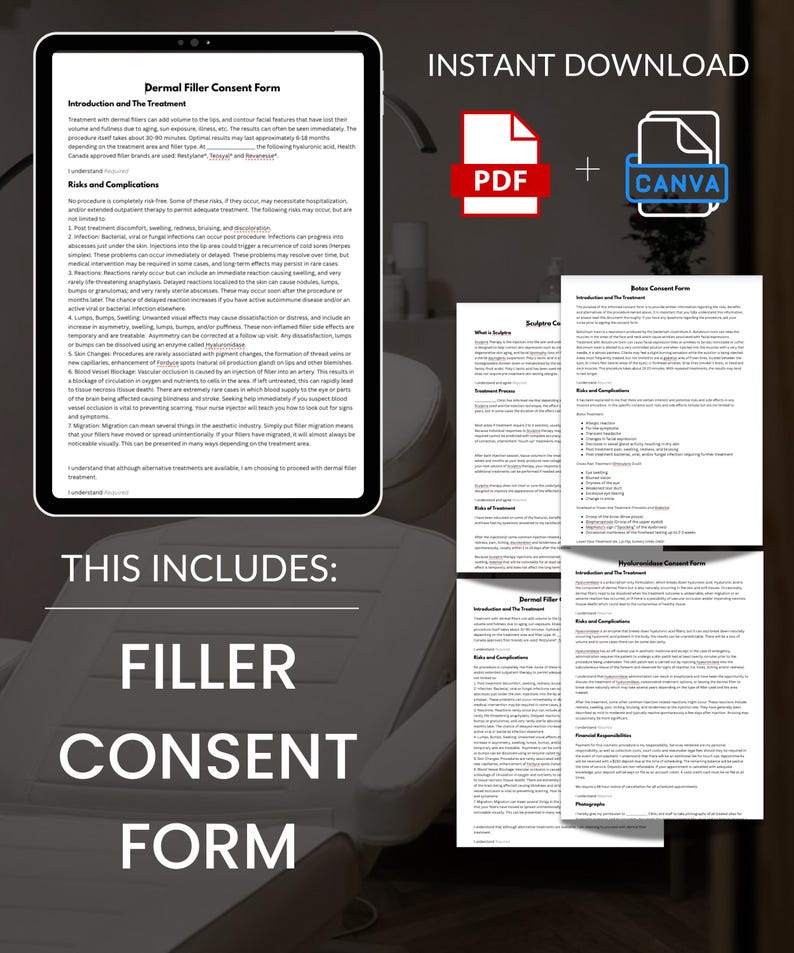Dermal Filler Consent Form | PDF - Etsy