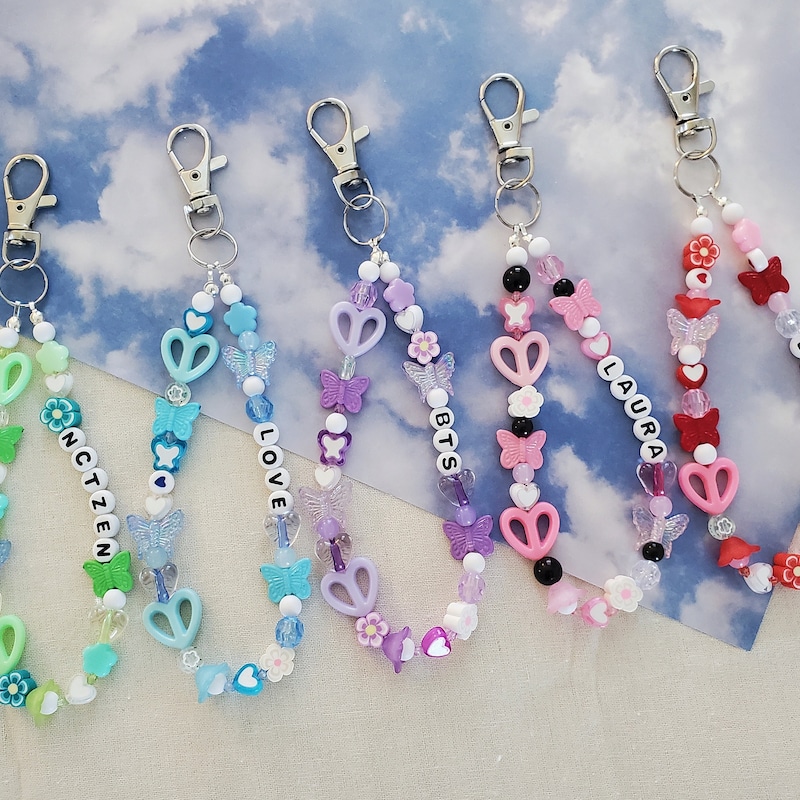 Beaded Keychain - Etsy