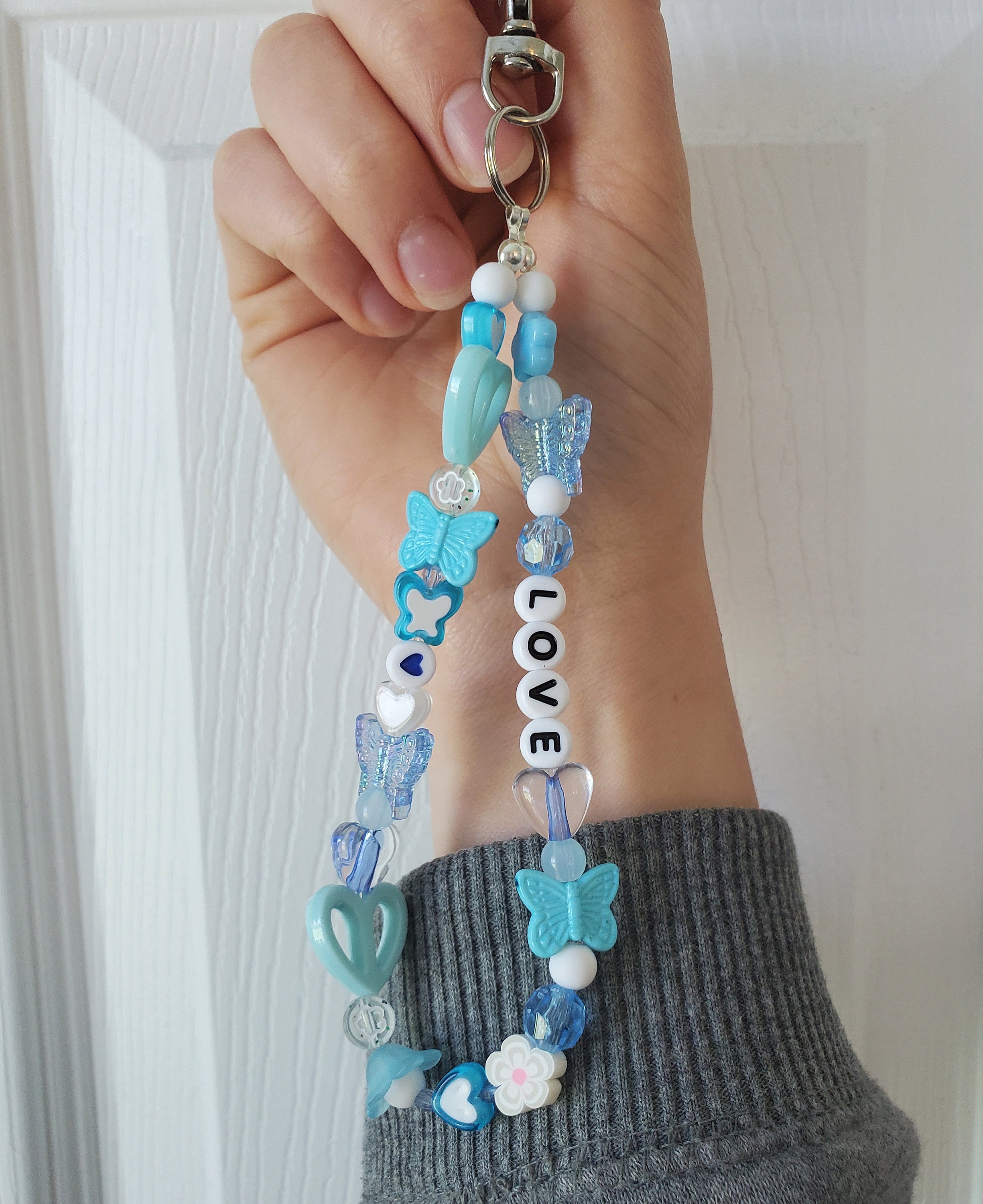 Customizable Beaded Keychain Charm Loops - Etsy
