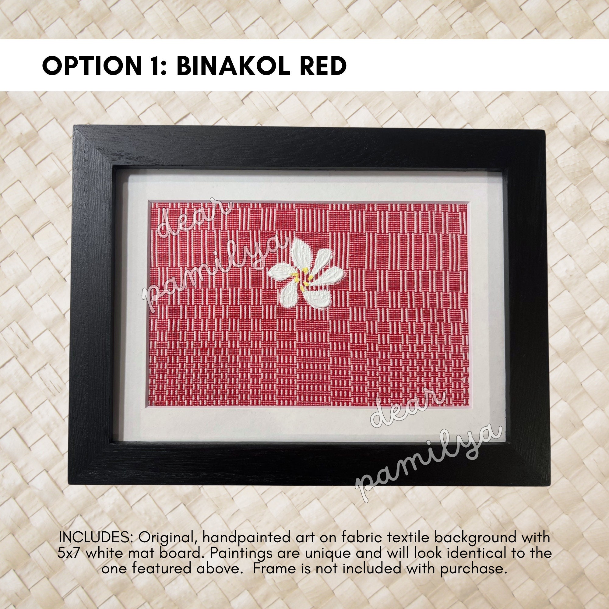 Handpainted Art on Philippines Fabric Binakol | Jasmine Flower ...