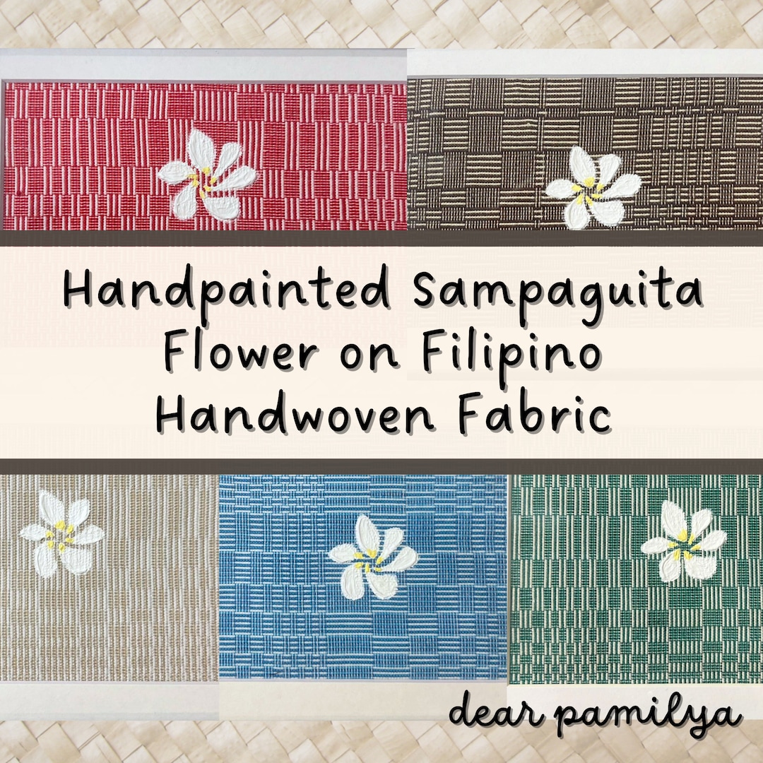 Handpainted Art on Philippines Fabric Binakol | Jasmine Flower ...