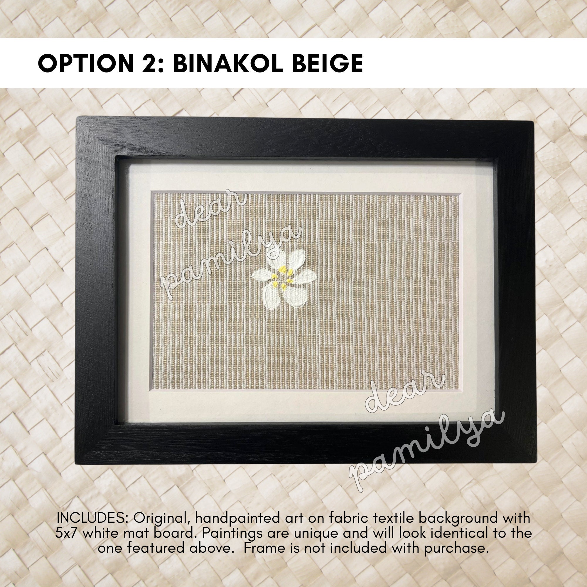 Handpainted Art on Philippines Fabric Binakol | Jasmine Flower ...