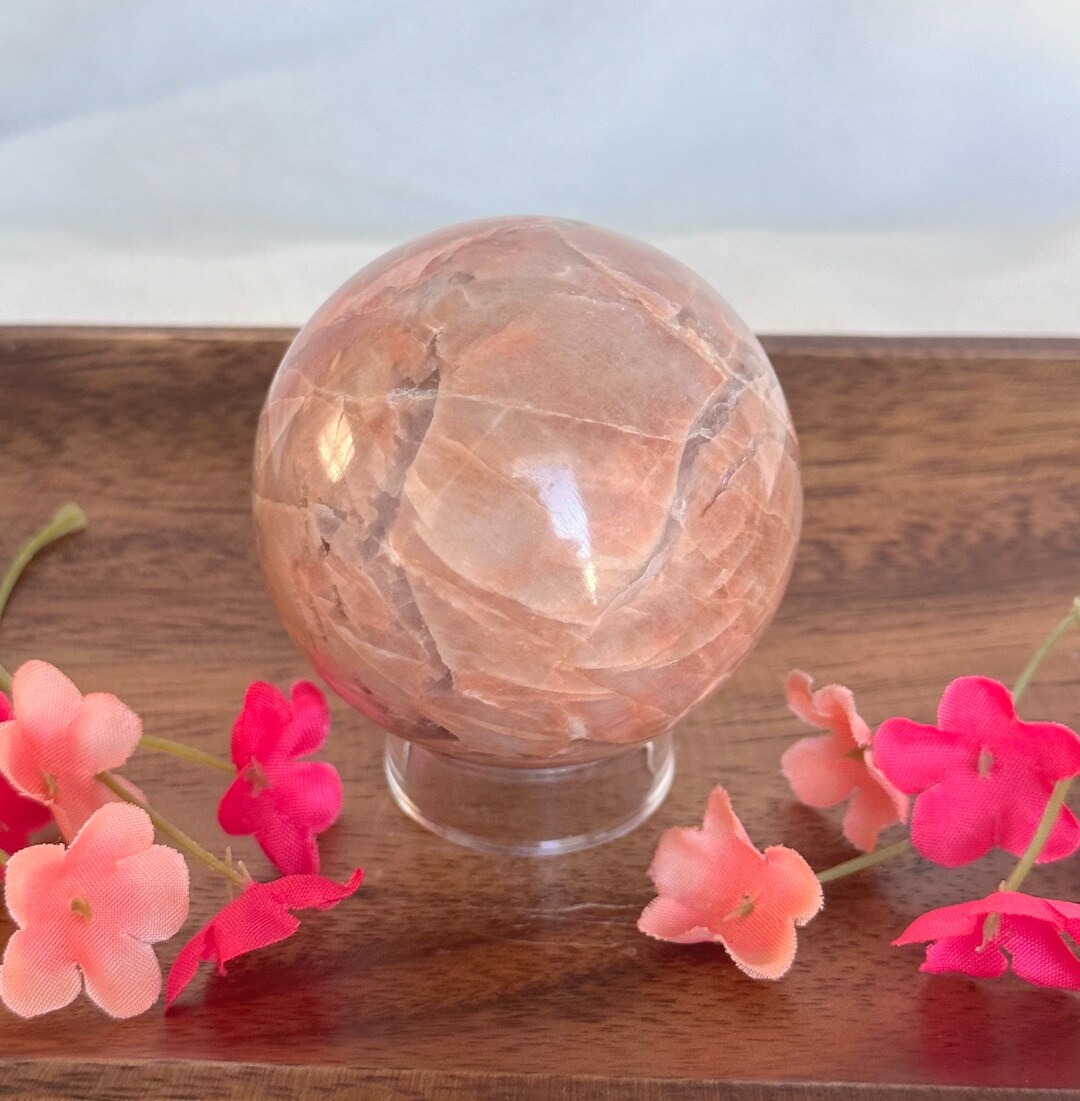 Peach Moonstone Sphere/polished Peach Moonstone Sphere/natural Peach ...