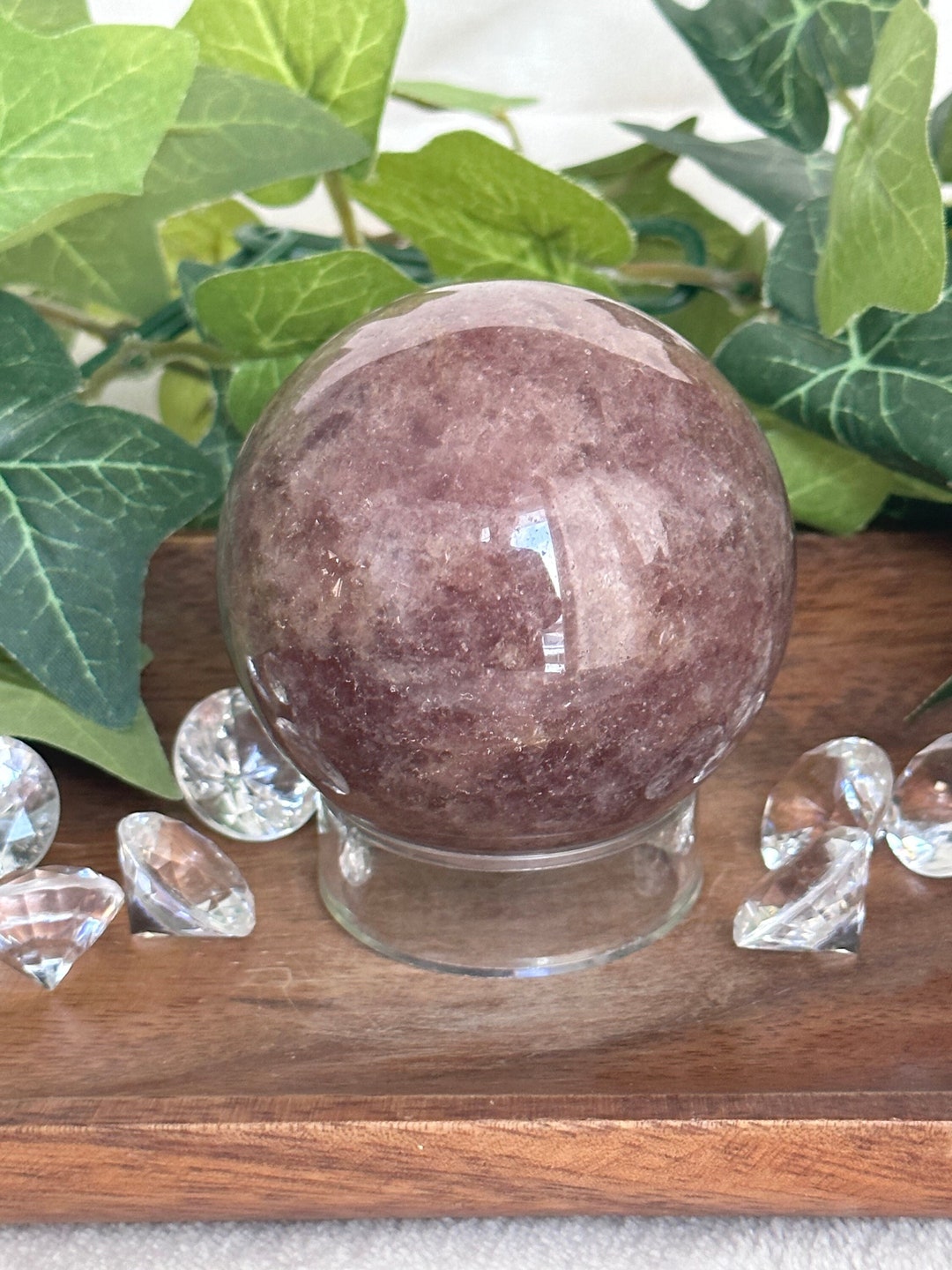 Strawberry Quartz Sphere/polished Strawberry Quartz/natural Strawberry ...