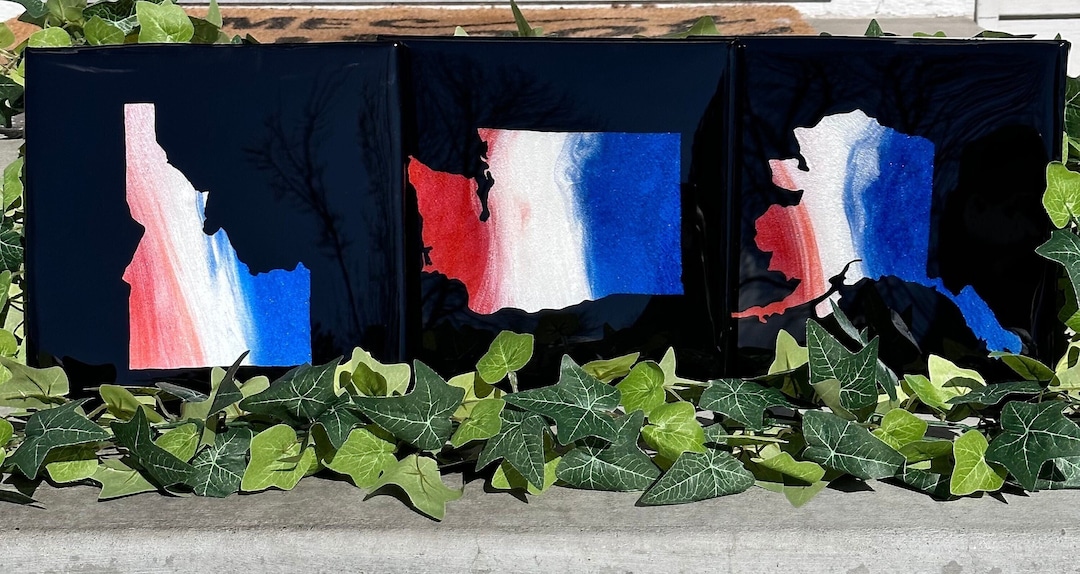 Custom U.S. Flag Within Different States Wall Hanging/u.s. Flag Wall ...