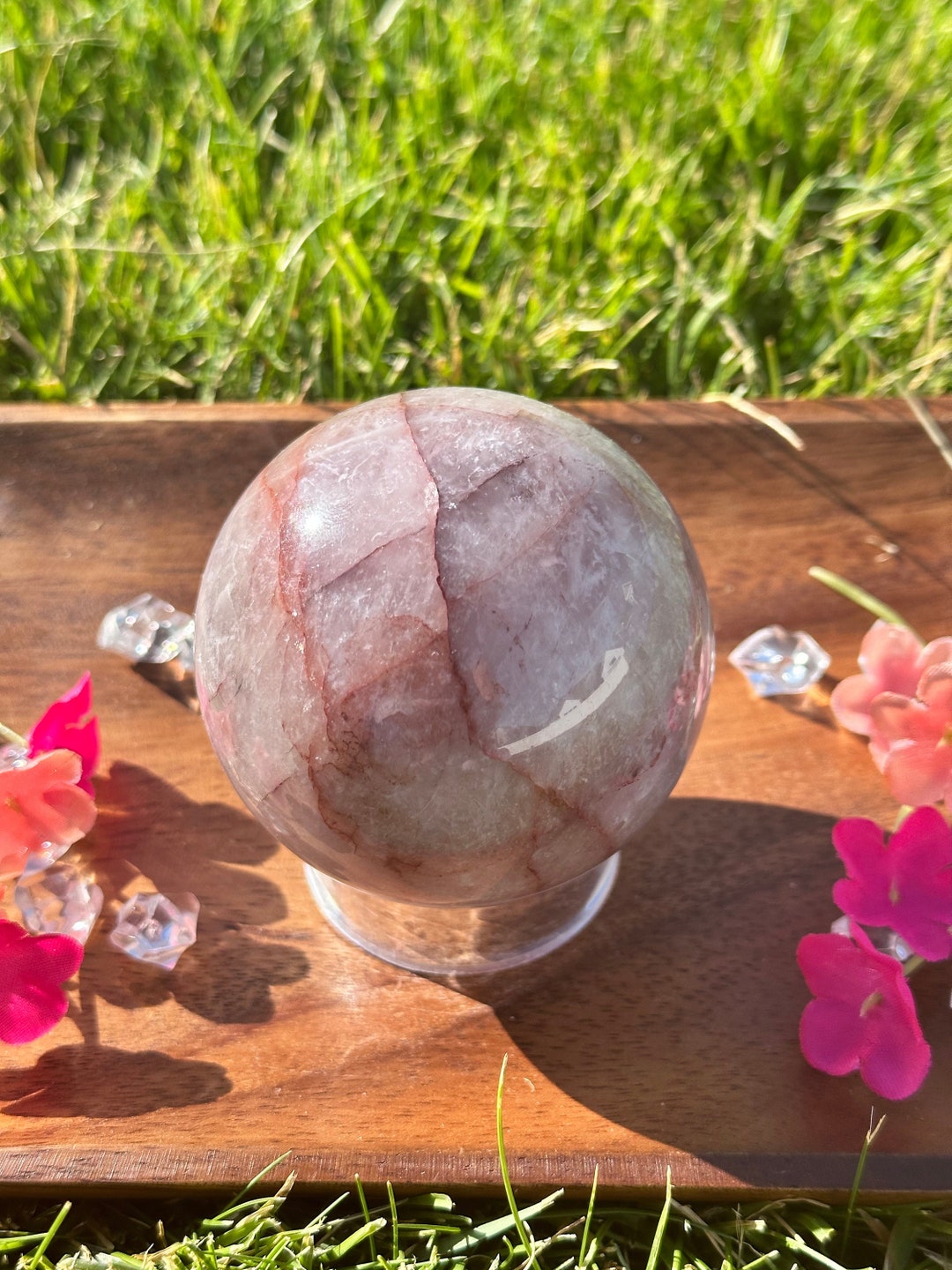 Fire Quartz Sphere/polished Fire Quartz Sphere/natural Hematoid Quartz ...