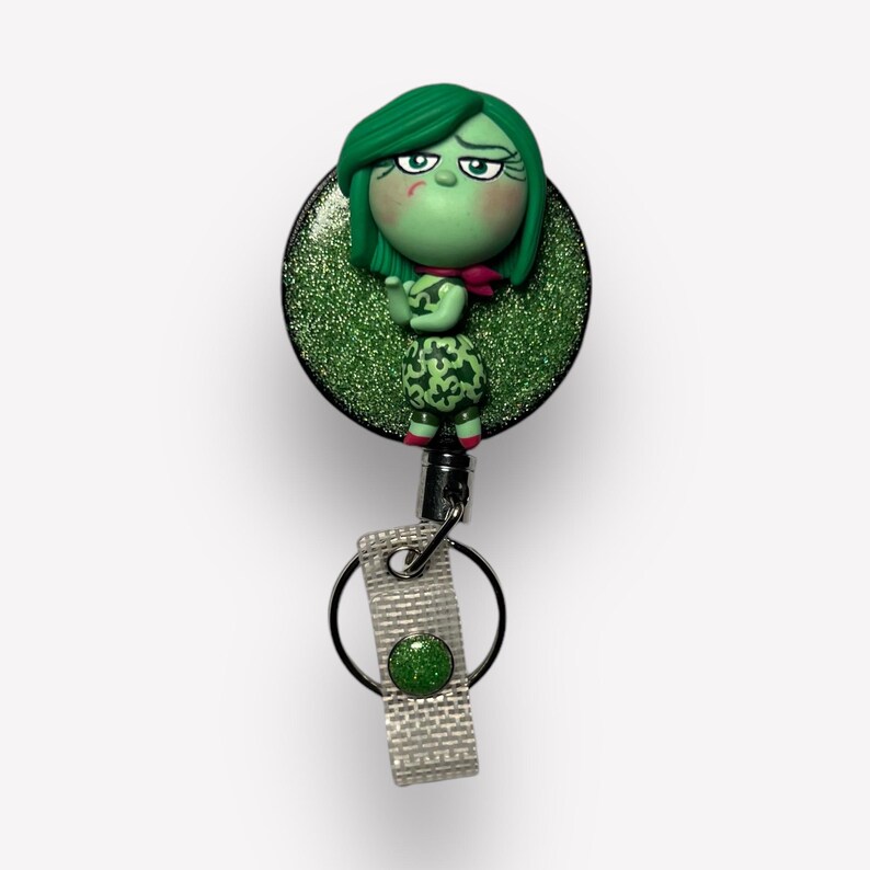 Inside Out Disgust Inspired Retractable Badge Reel, Nurse Badge Reel ...