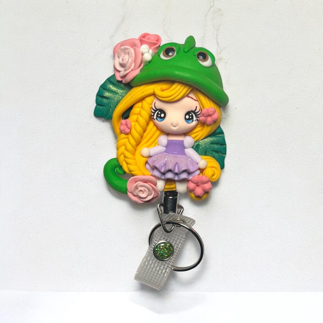 Rapunzel Inspired Retractable ID Badge Reel, Princess Badge Reel, Nurse ...