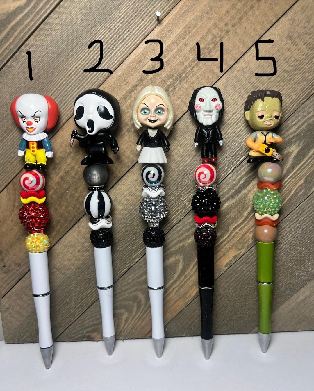 Horror Slasher Character Beaded Ink Pen, Halloween Pens, Nurse Pens ...