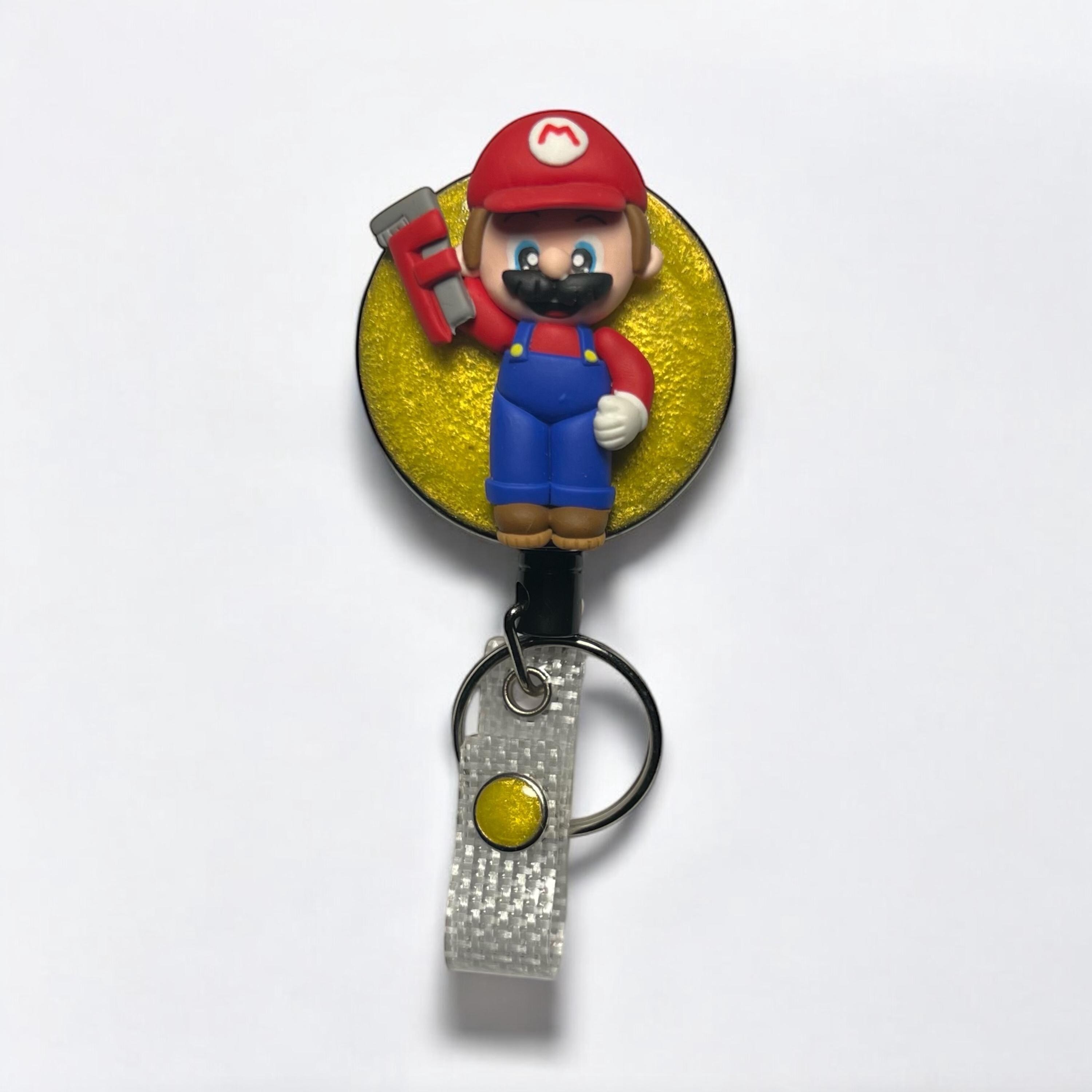 Super Mario Bros Inspired Retractable Badge Reel, Nurse Badge Reel ...