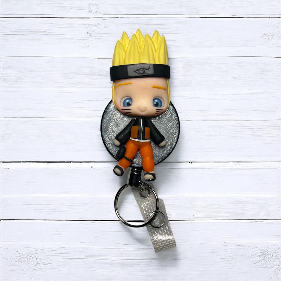 Naruto-xl Inspired Retractable ID Badge Reel, Nurse Badge Reel, Teacher ...