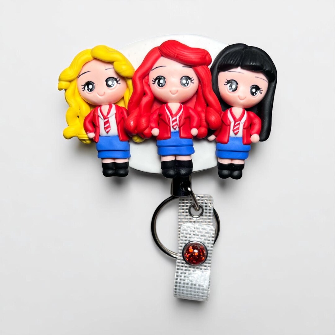 Wednesday & Friends Inspired Retractable ID Badge Reel, Nurse Badge ...