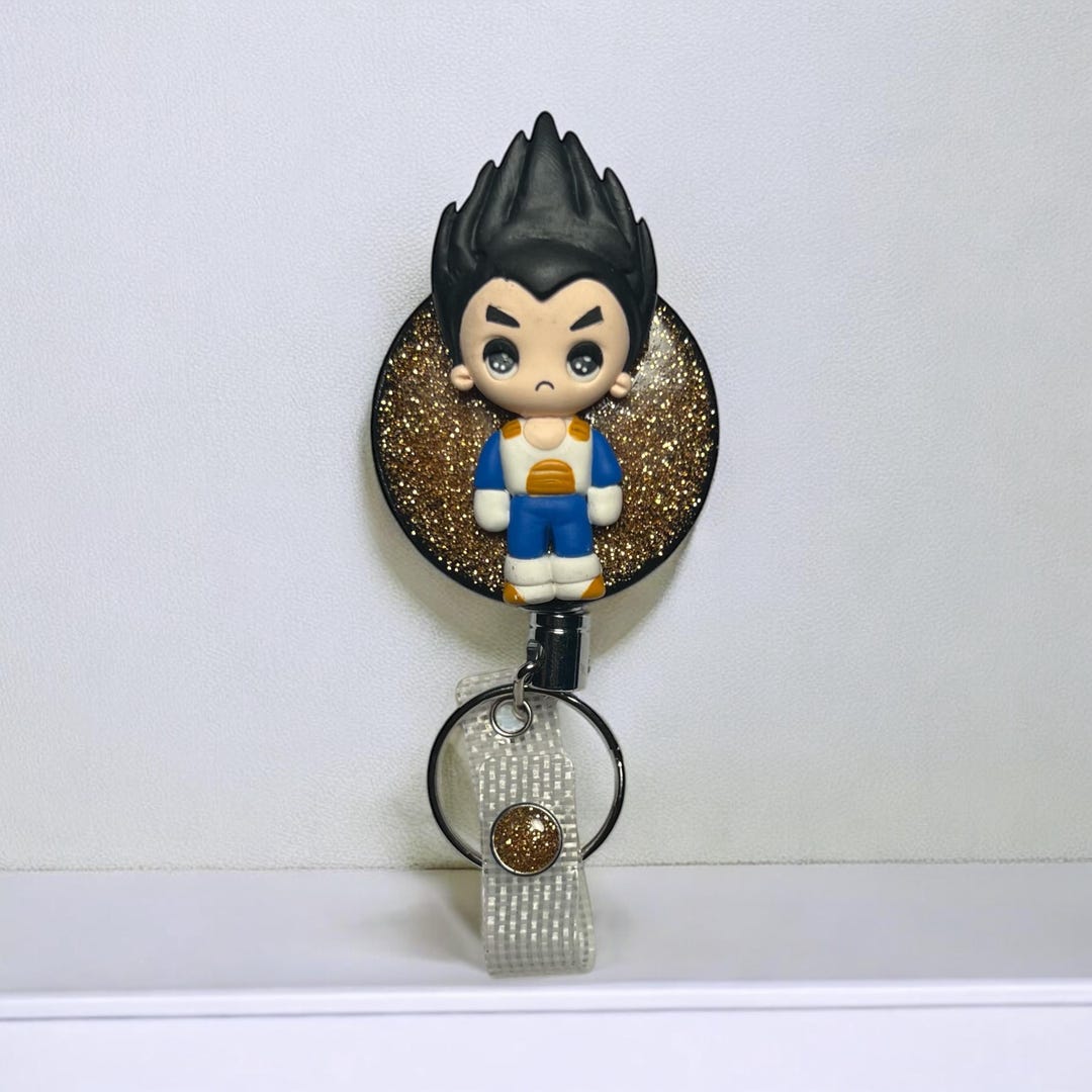 Dragon Ball Vegeta Inspired Retractable ID Badge Reel, Nurse Badge Reel ...