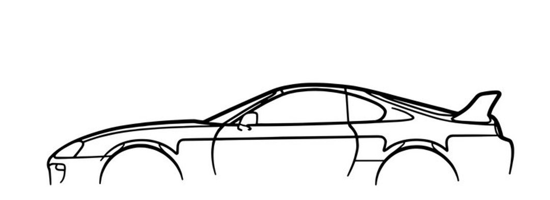 Toyota Supra Mk4 Silhouette Wall Art Laser Cut Files, Wallart, JDM Wall ...