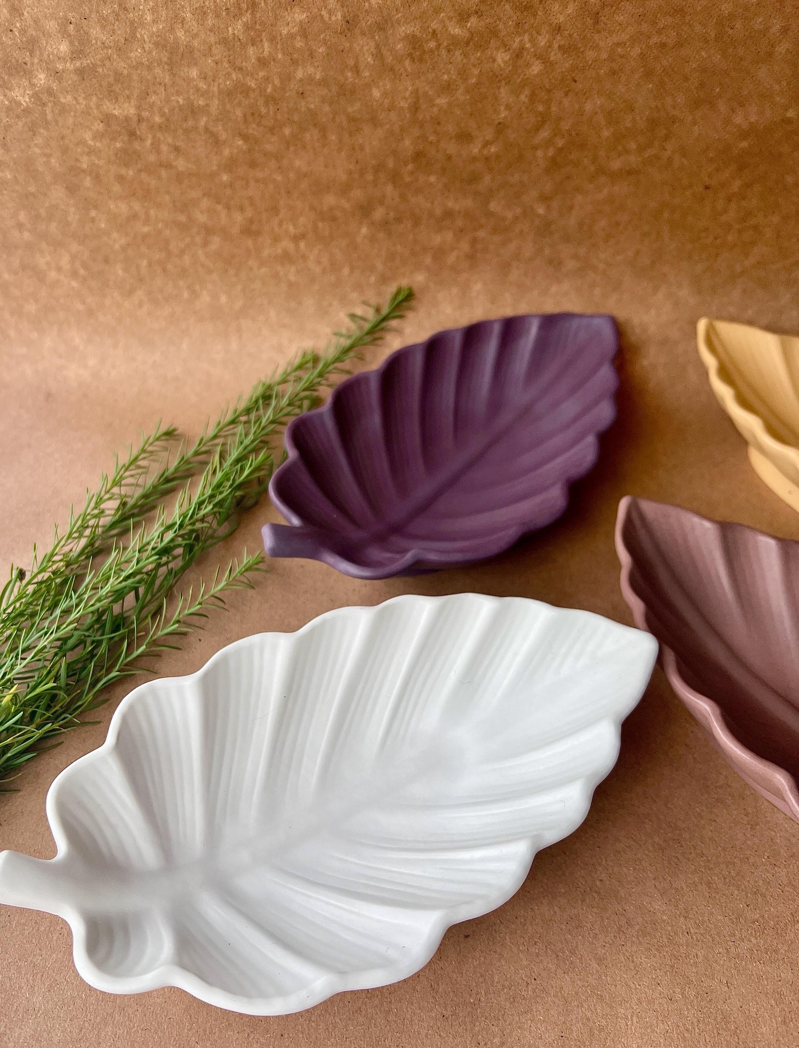 Handcrafted Concrete Leaf Trinket Dish: Autumn Decor - Etsy