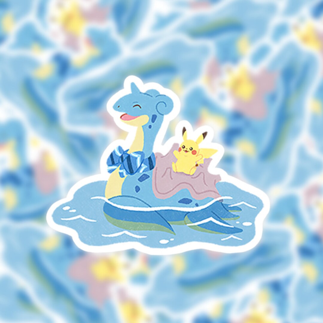 12 Lapras Pikachu Pokemon GO Gift Sticker 2-pack. - Etsy