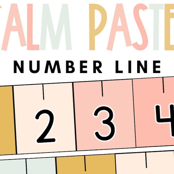 Black and Bright Large Number Line Wall Display,editable Classroom ...