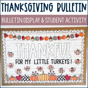 Thanksgiving Bulletin Board Kit & Student Activity - Etsy