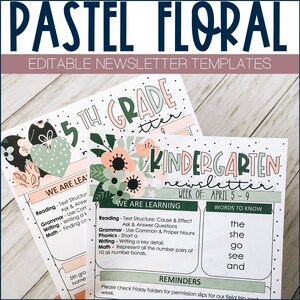 Spring Newsletter Templates - Etsy