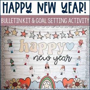 New Years Bulletin Board | Bulletin Board With Students' Photos | New ...
