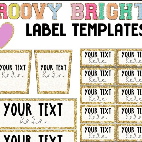 Groovy Classroom Decor Glitter Color Posters - Etsy