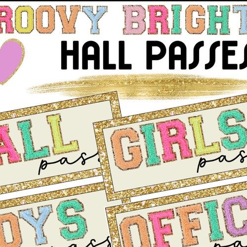 Groovy Classroom Decor Hall Passes - Etsy